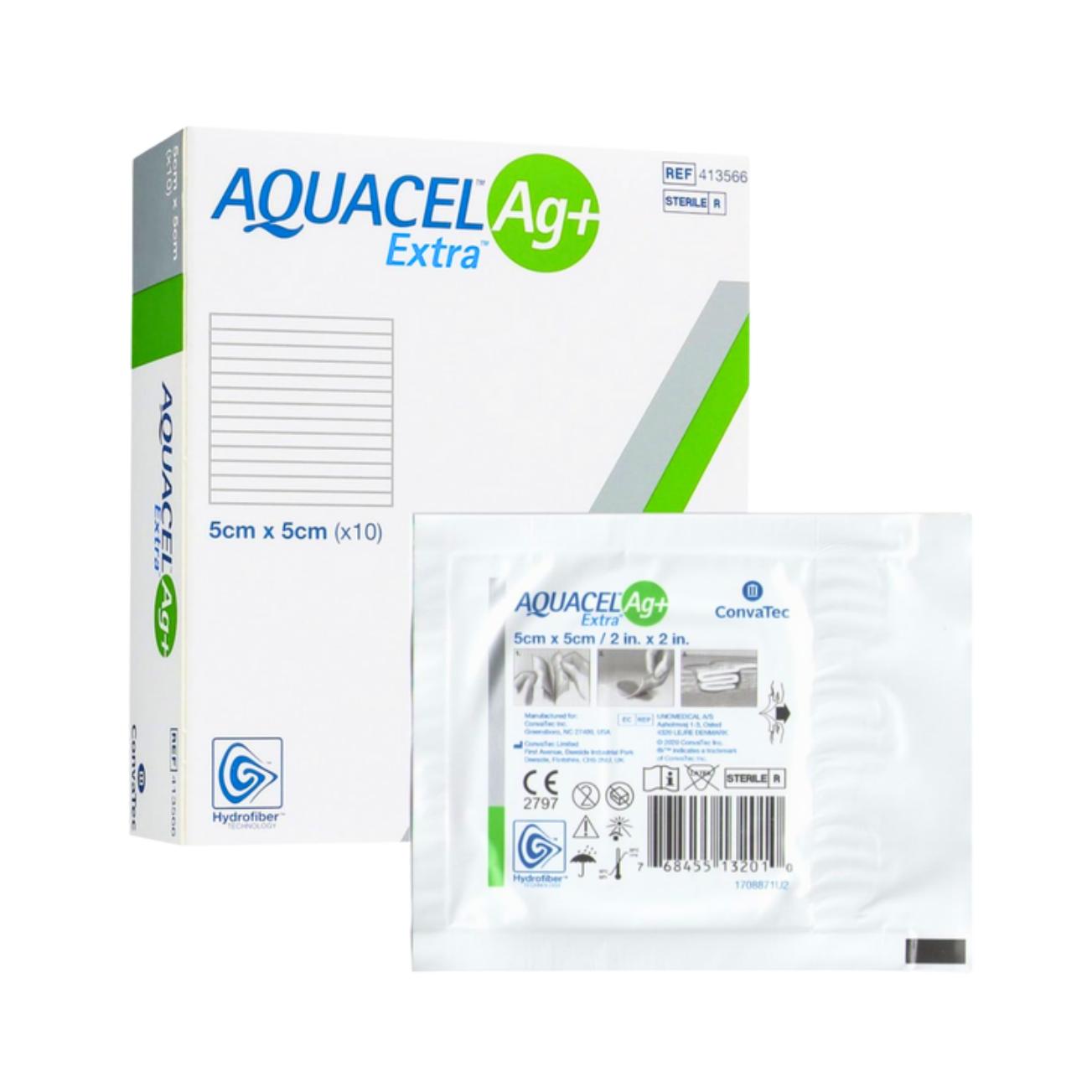 AQUACEL AG+ Extra Dressing 5×5 cm Pack of 10 Sterile – Al-Jawaher Al ...