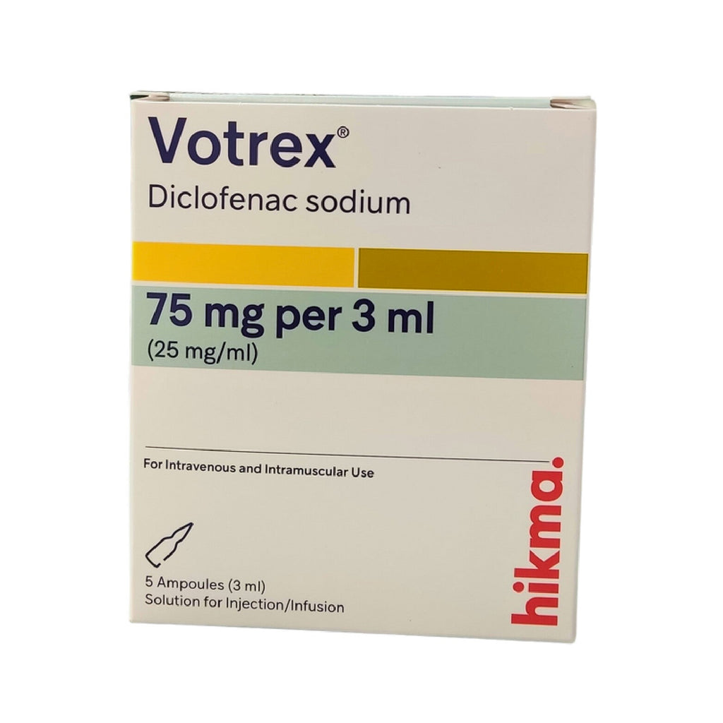 Votrex Pain Relief and Anti-inflammatory Injection 75mg/3ml 5 Ampoules ...