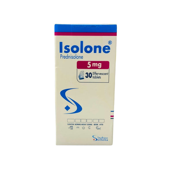 Isolone 5 Mg 30 Effervescence Tabs – Al-Jawaher Al Motamyza Pharmacies