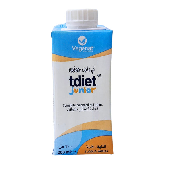 Tdiet Junior Vanilla Flavor 200 Ml 24 pcs – Al-Jawaher Al Motamyza ...